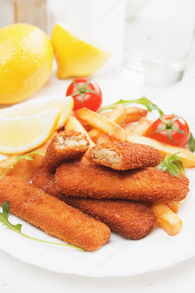 Fried fish sticks Stock Photo by ©igordutina 8413712