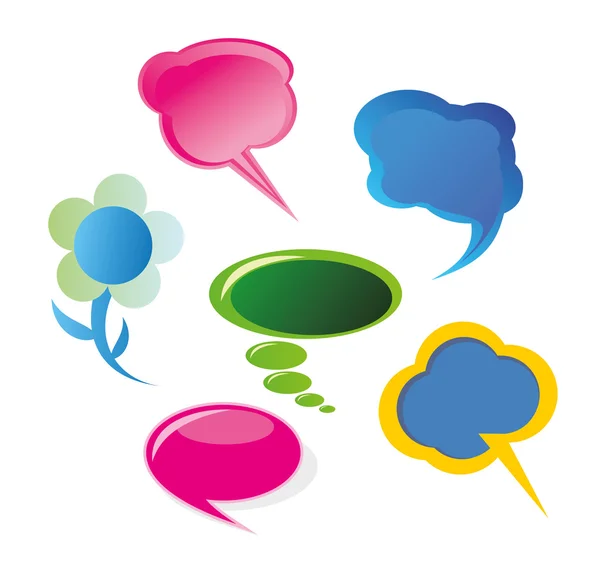 Colorful callout shapes — Stock Vector © alliesinteract #2440918