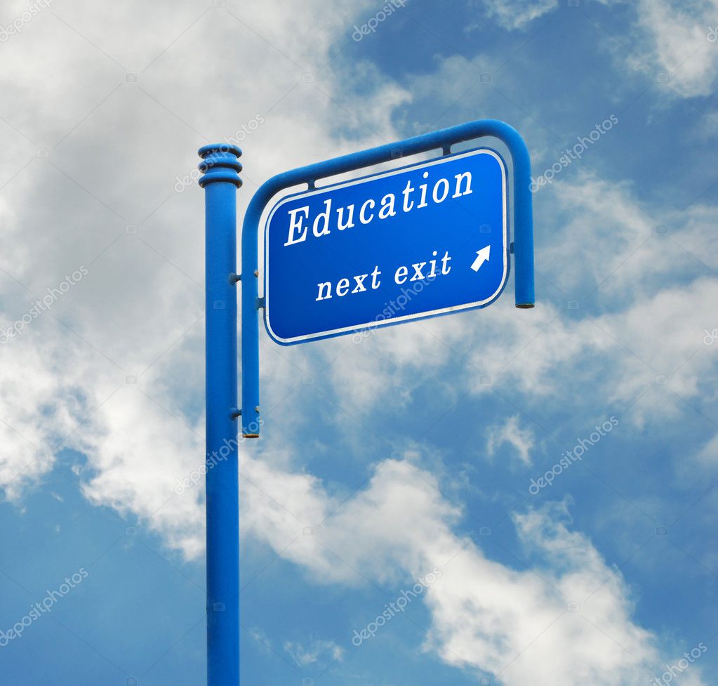 Road sign to education — Stock Photo © vaeenma #9675512