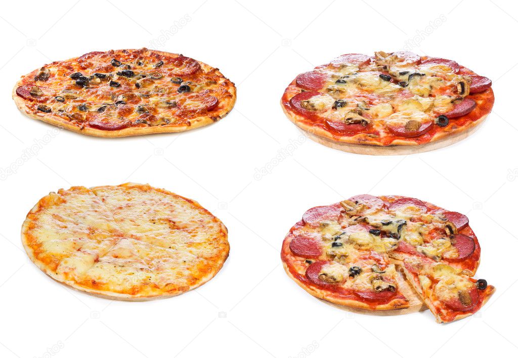 Set with different pizza Stock Photo by ©Nitrub 10351099