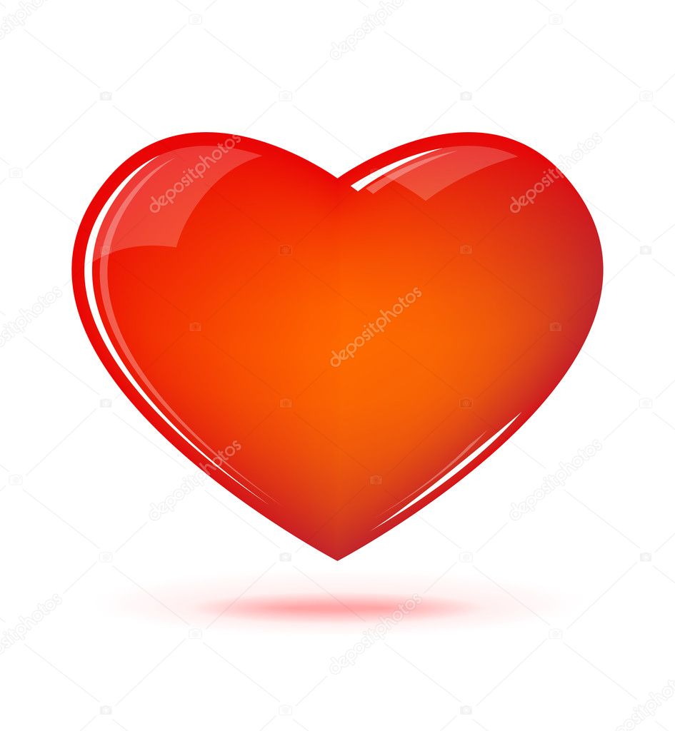 Red heart symbol Stock Vector by ©yellowpixel 8808095