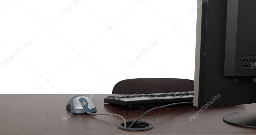 Empty office desk — Stock Photo © razvanphoto #10470363 Empty office desk — Stock Photo © razvanphoto #10470363