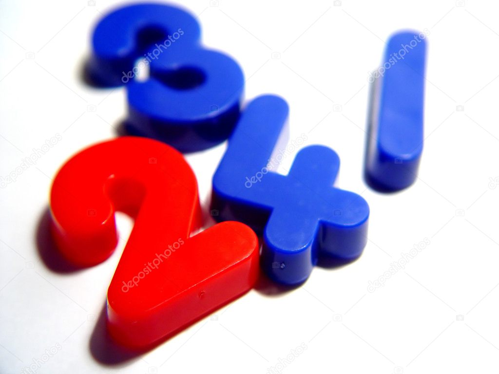 Blue and Red Numbers — Stock Photo © melking #9006899