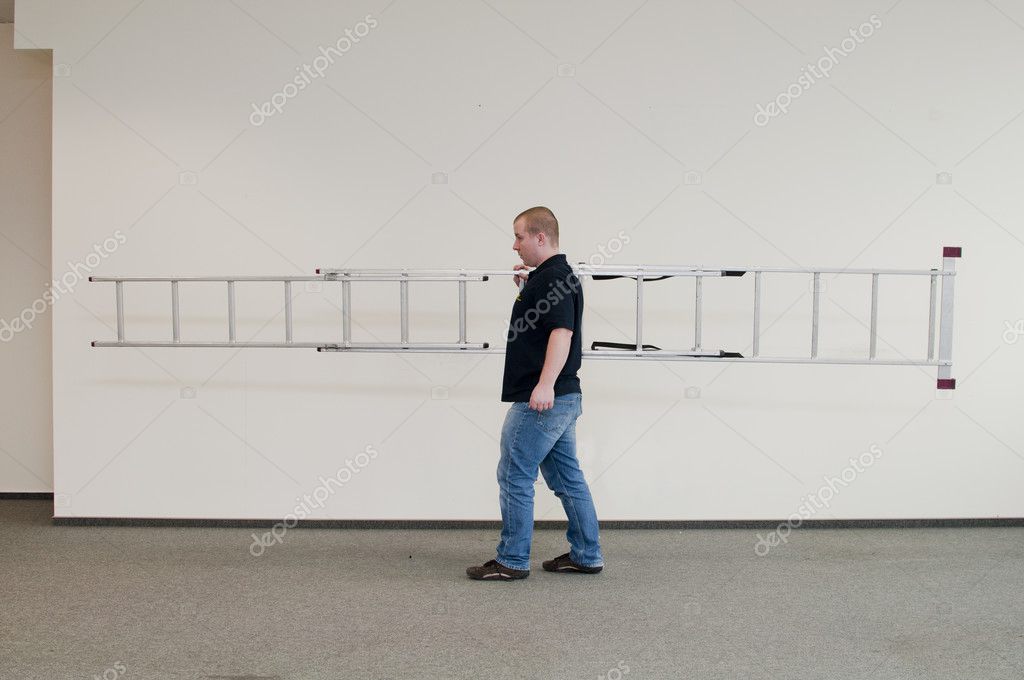 Man carrying a ladder — Stock Photo © antos777 #8828681