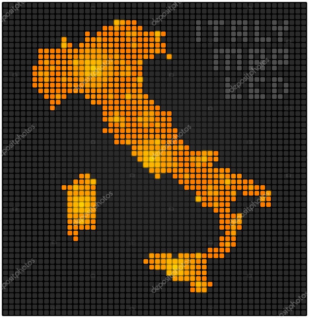 Italy led map Stock Vector Image by ©jordygraph #8564424