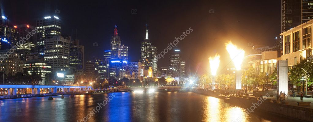 Melbourne at night Stock Photos, Royalty Free Melbourne at night Images ...