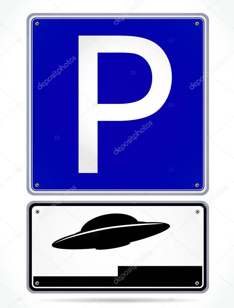 UFO Parking Sign Stock Vector Image by ©dangerber #8083711
