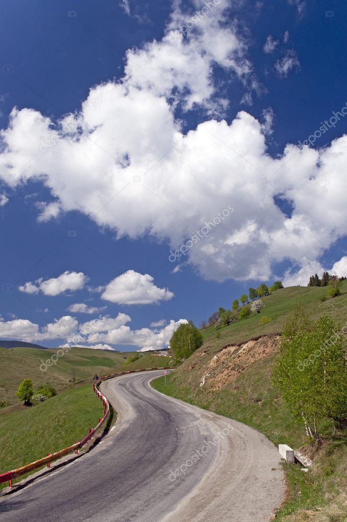 Mountain road curve Stock Photo by ©boerescul 10496067