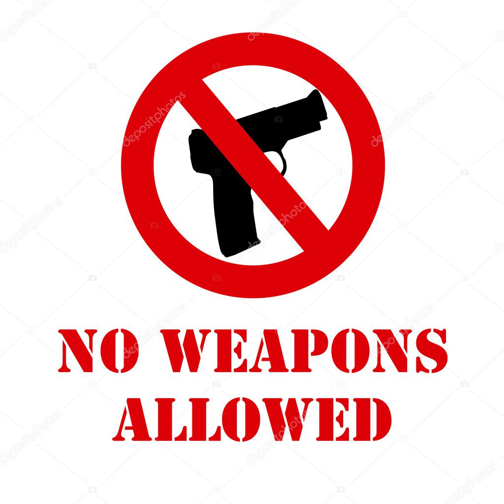 No weapons sign illustrated — Stock Photo © dcwcreations #9154774
