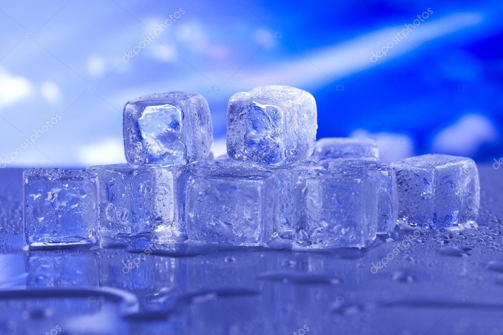 Blue and shiny ice cubes Stock Photo by ©JanPietruszka 8842196