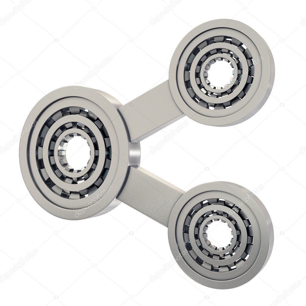Share symbol with gears Stock Photo by ©desert_fox99 10052004