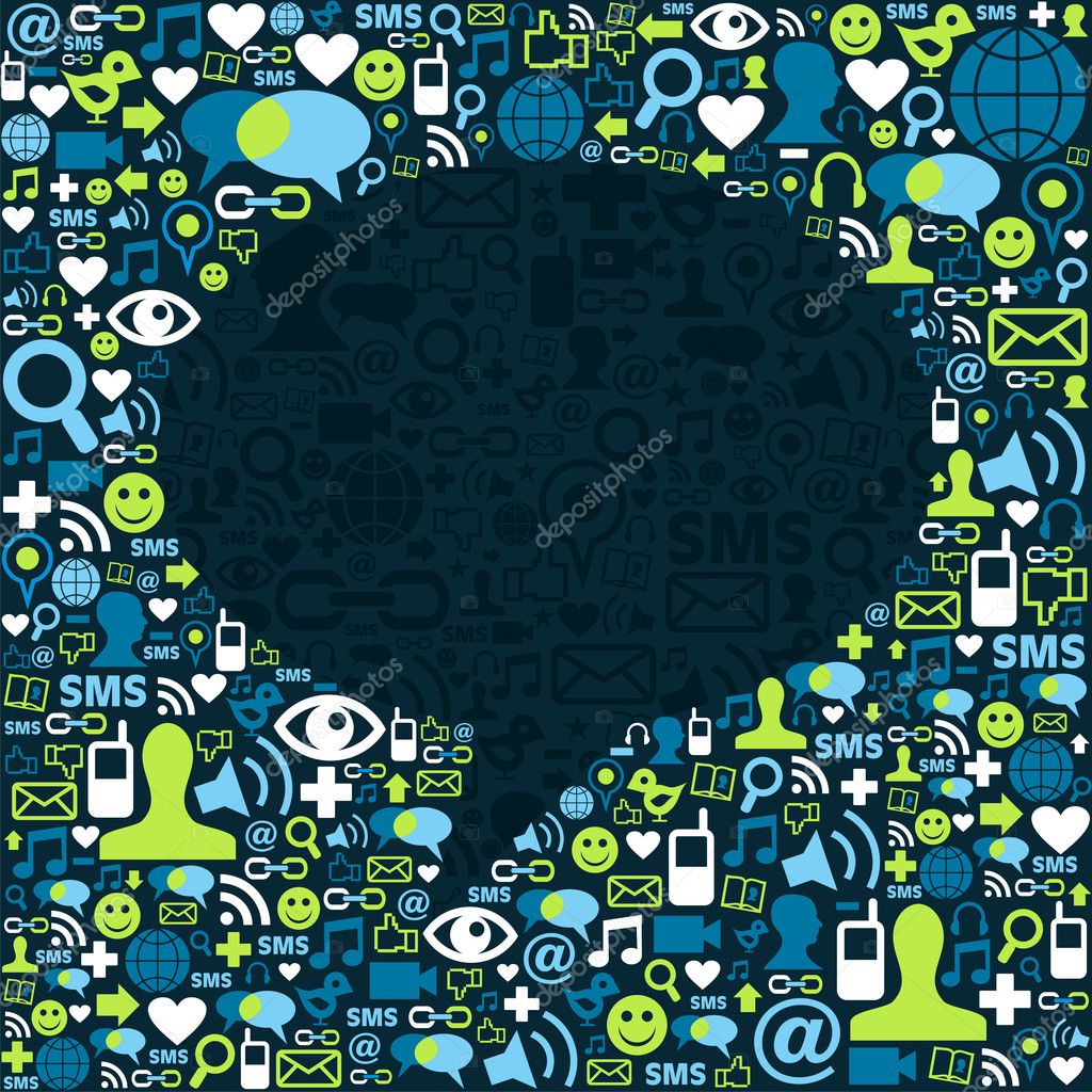 Social media background composition Stock Vector by ©cienpies 9080575