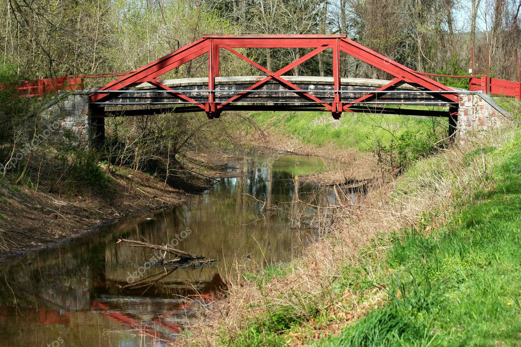 Small bridge over creek — Stock Photo © njnightsky #10382754
