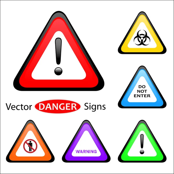 Hazard warning signs Vector Art Stock Images | Depositphotos