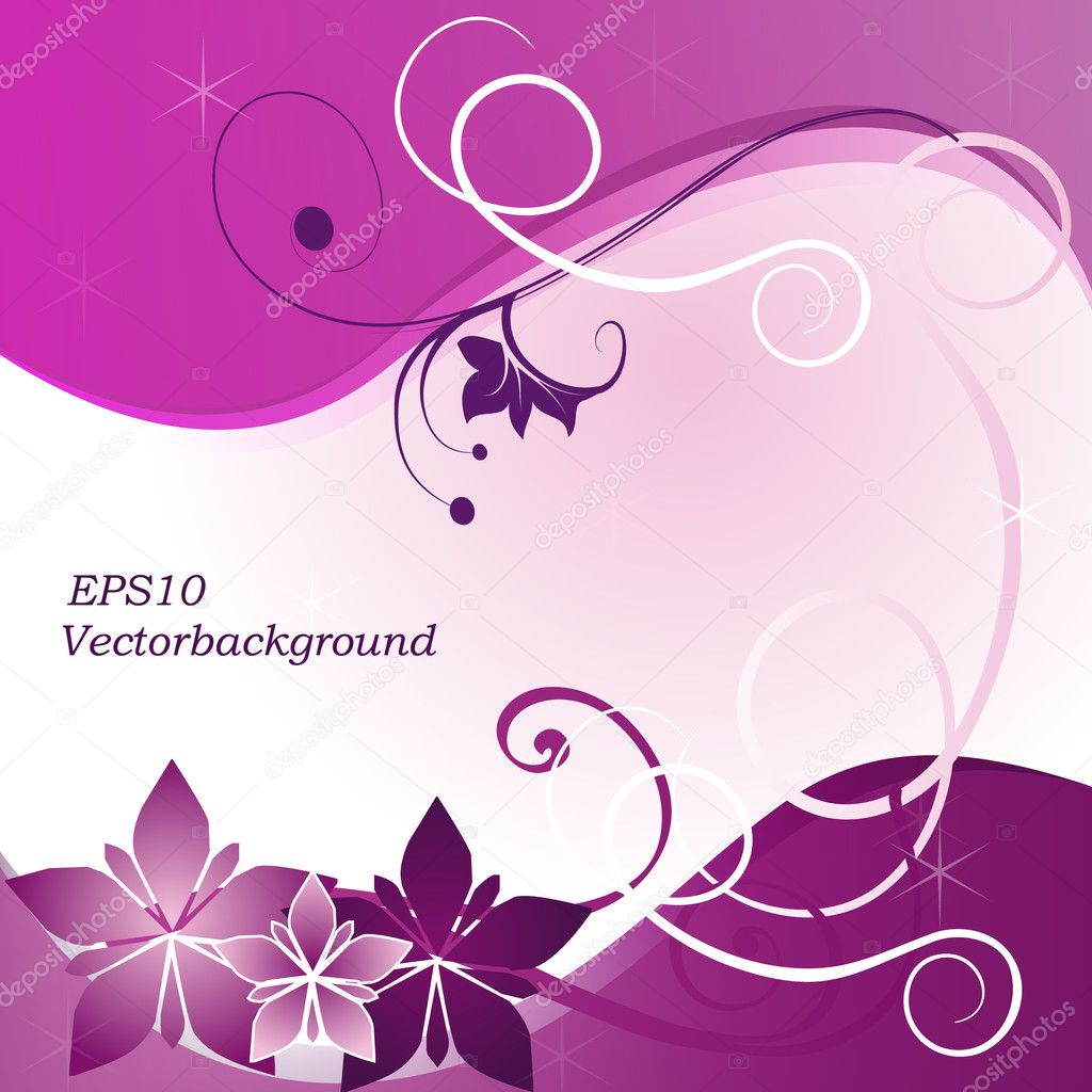 Pink floral abstract background vector Stock Vector by ©Tundephoto 8618727