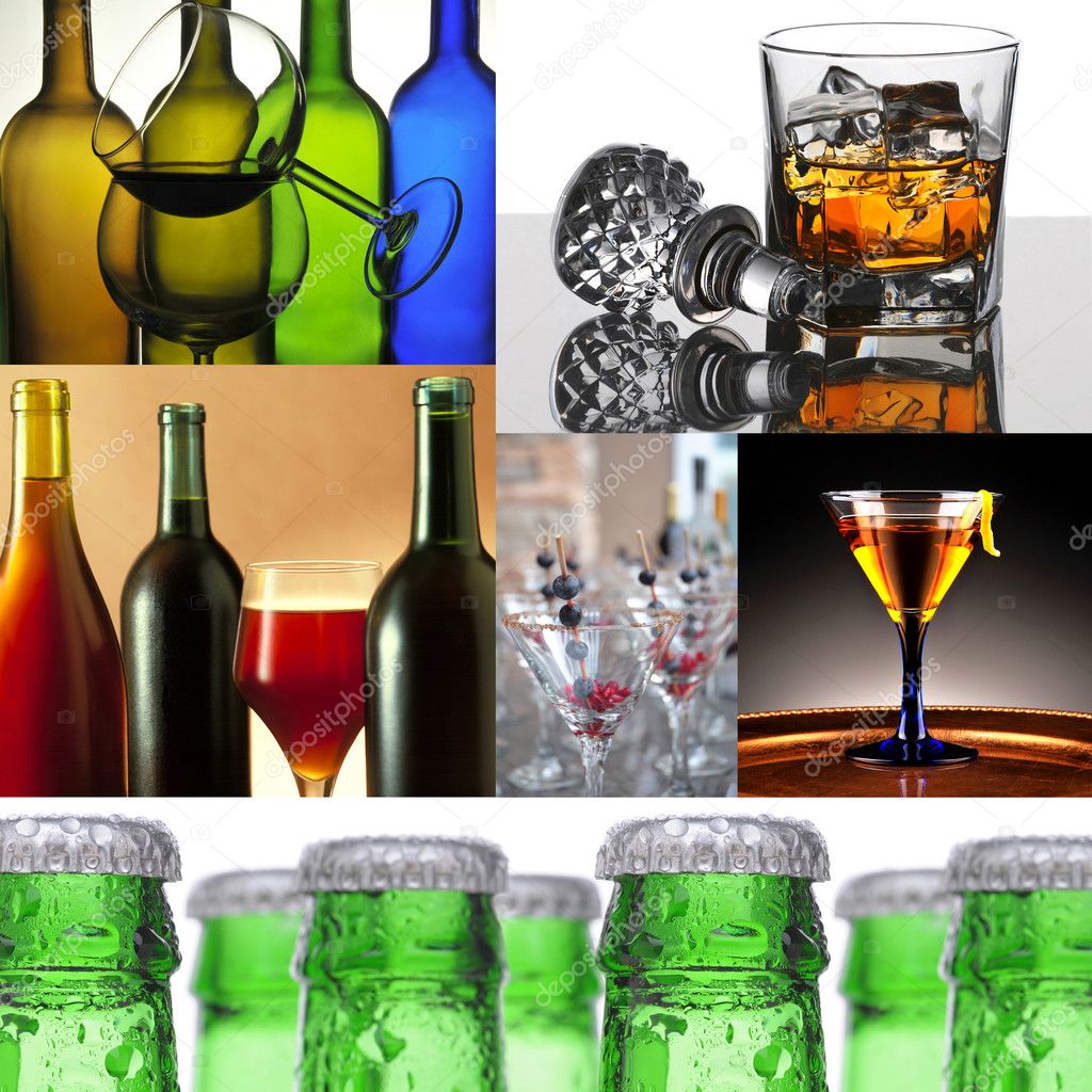 Alcoholic Beverage Collage Stock Photo by ©scukrov 8657036