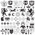 Heraldic symbols and elements Stock Vector Image by ©ArtyUP #5877612