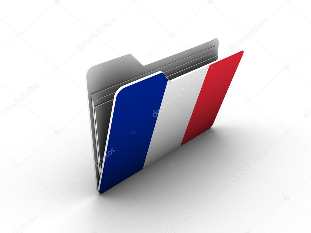 Folder icon with flag of france Stock Photo by ©raphtong 10216090
