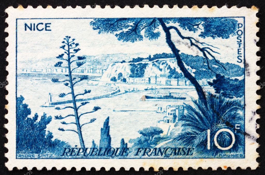 Postage stamp France 1955 Nice, France – Stock Editorial Photo ...