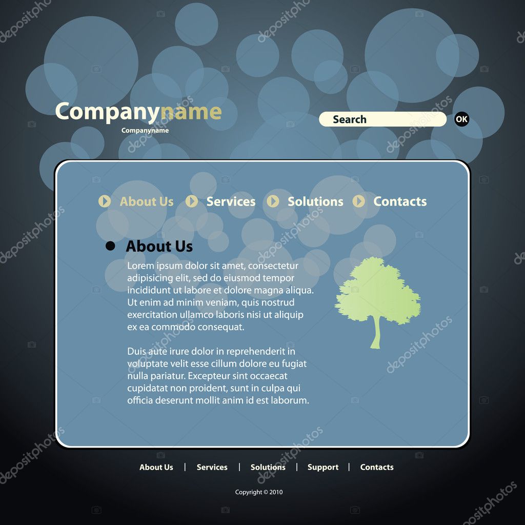 Website Template Vector Stock Vector by ©bagotaj 8038965