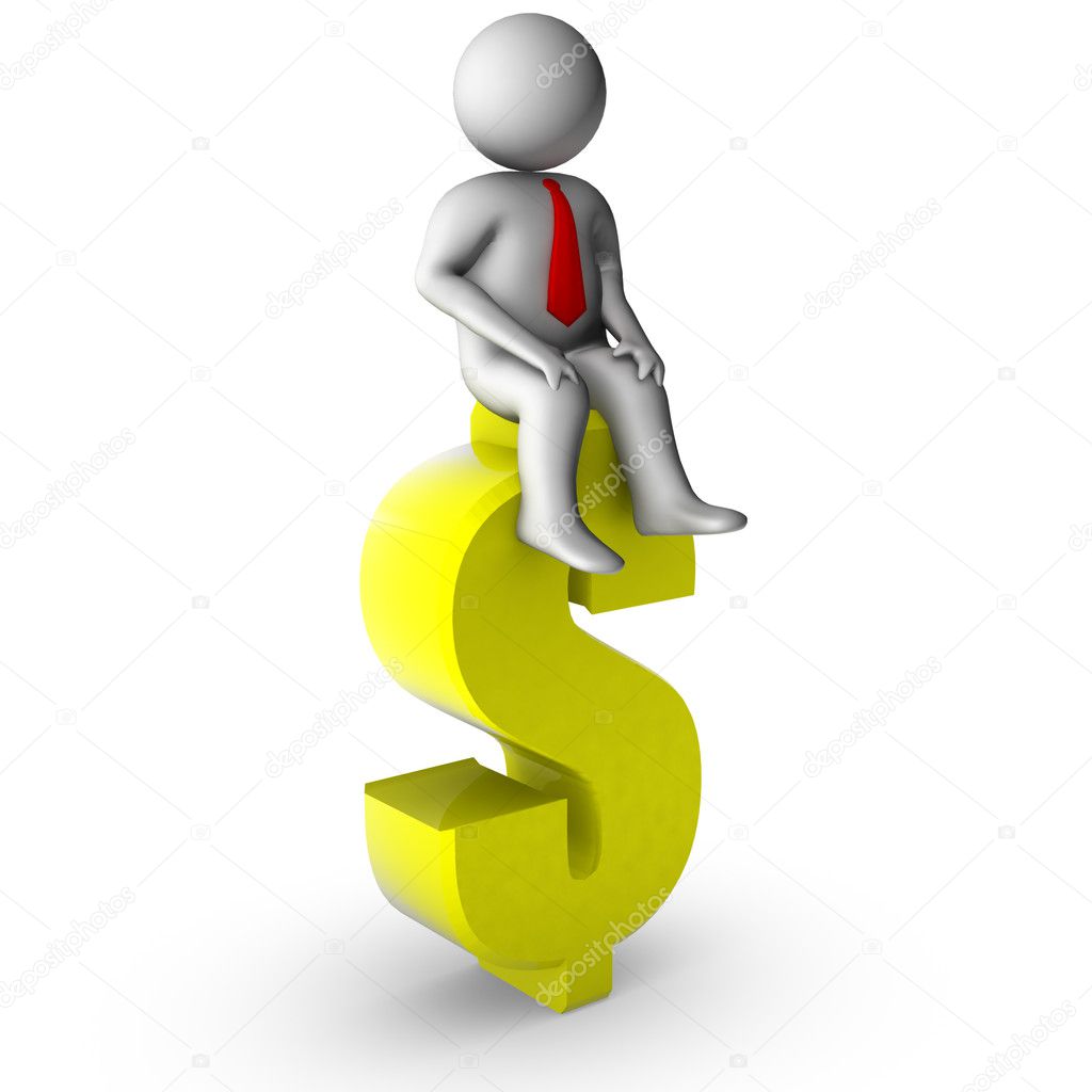 3d man with dollar sign Stock Photo by ©sparkdesign 8684235