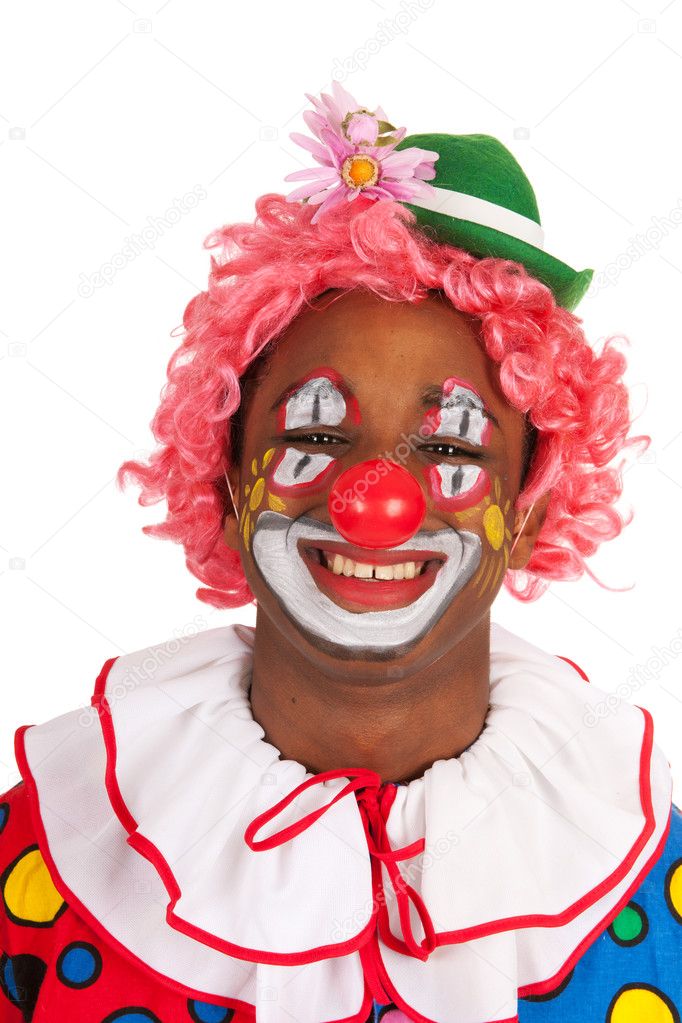 Portrait funny clown — Stock Photo © ivonnewierink #10071899