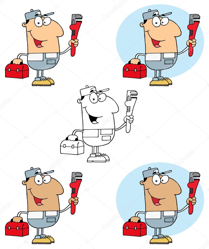 Plumber Man Stock Illustration by ©HitToon #10244005
