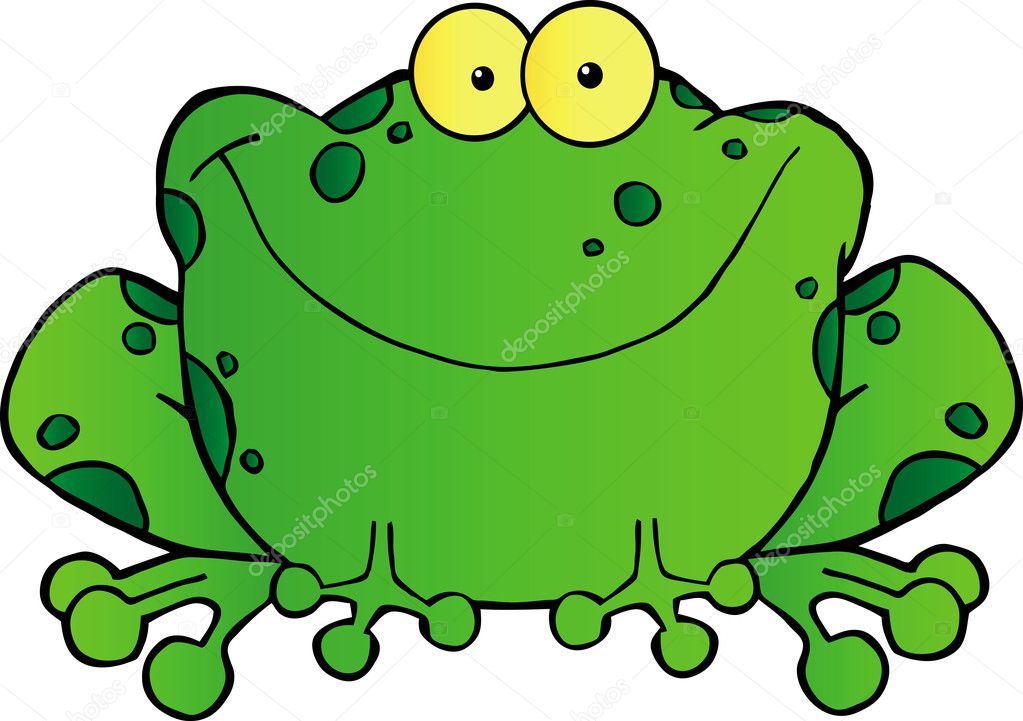 Speckled Green Frog Smiling — Stock Photo © HitToon #8426006