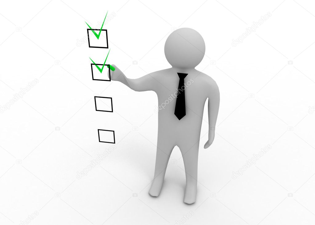 3d man with checklist Stock Photo by ©andreync 10725756