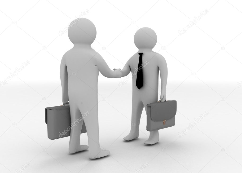 3d man hand shake — Stock Photo © andreync #9533048