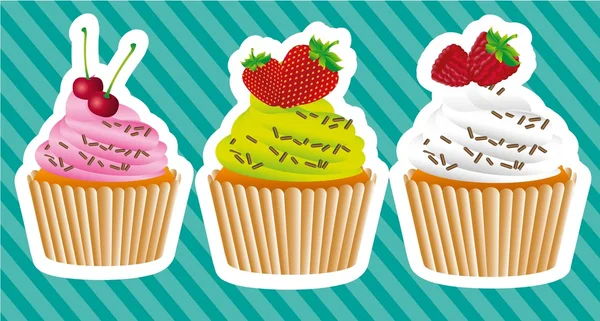 Vector Birthday Cupcakes Stock Vector Image by ©Mictoon #22192755