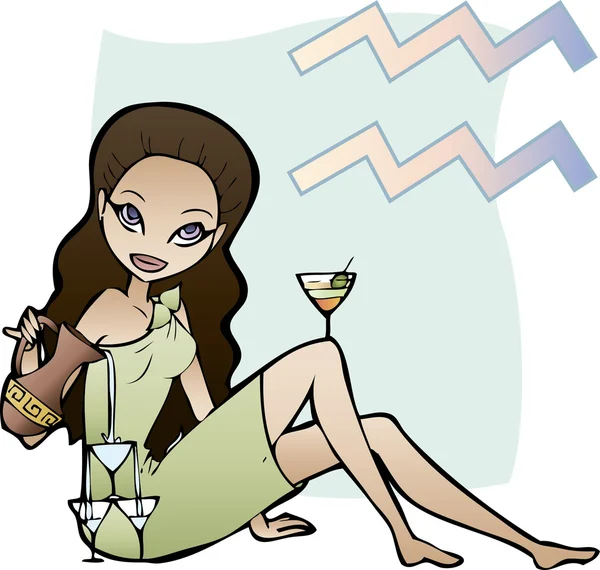 Aquarius girl Vector Art Stock Images | Depositphotos