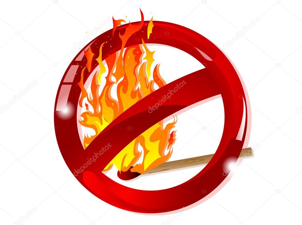 No hay señal de fuego Vector de stock #10540987 de ©sarininka