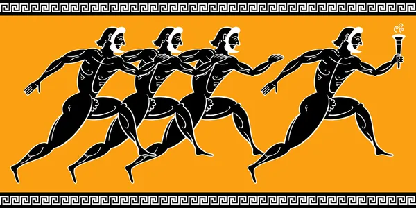 Greek runners — Stock Vector © sahuad #10233154 Greek runners — Stock Vector © sahuad #10233154