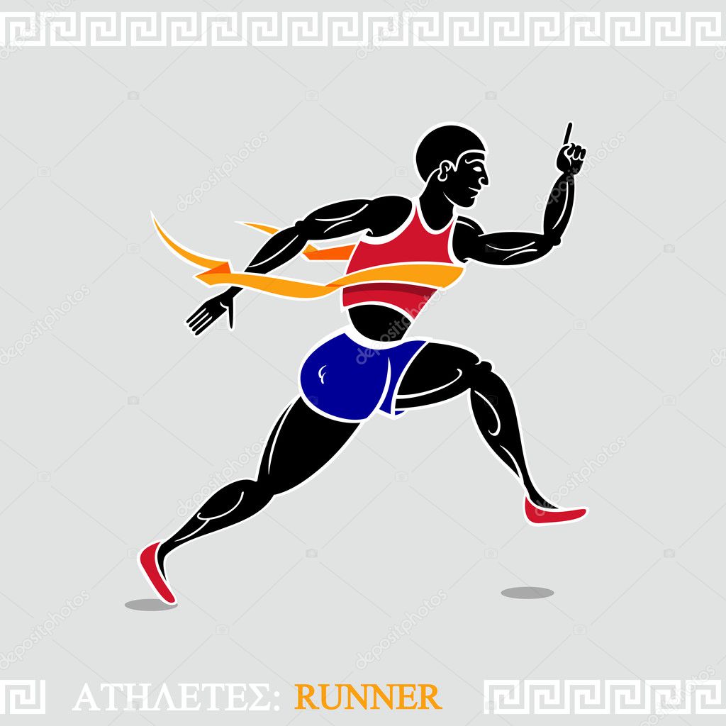 Athlete Runner Stock Vector Image by ©sahuad #9986783