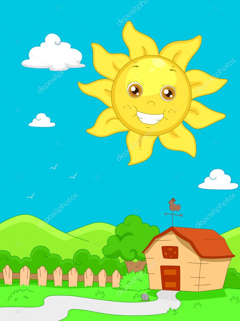 Sunny Scene Stock Illustration by ©lenmdp #10117954