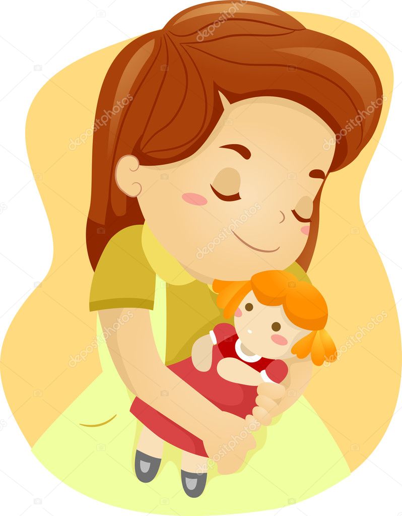 Doll Hug Stock Illustration by ©lenmdp #10118107