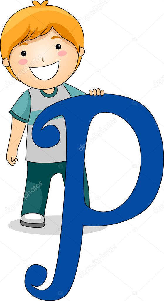 Letter Kid P Stock Illustration by ©lenmdp #8942896