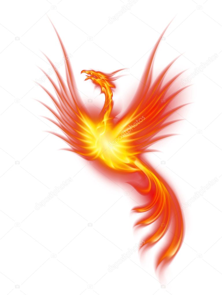 Burning phoenix — Stock Photo © dvargg #9160282