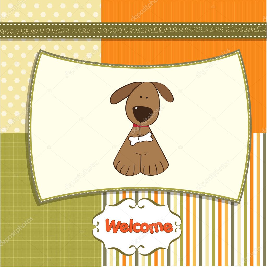 Greeting card with small dog Stock Illustration by ©ClaudiaBalasoiu ...