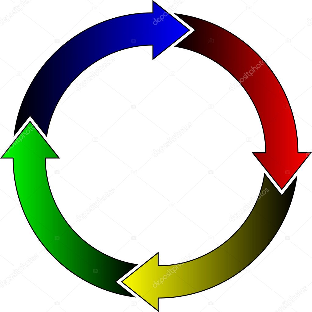 Abstract arrows in the circle — Stock Vector © izmask #8611410