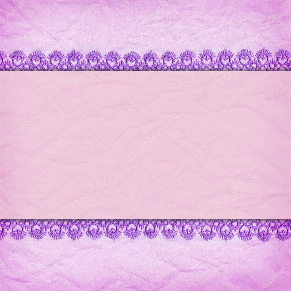 Crumpled paper with a border of lace Stock Photo by ©aelita 9369580