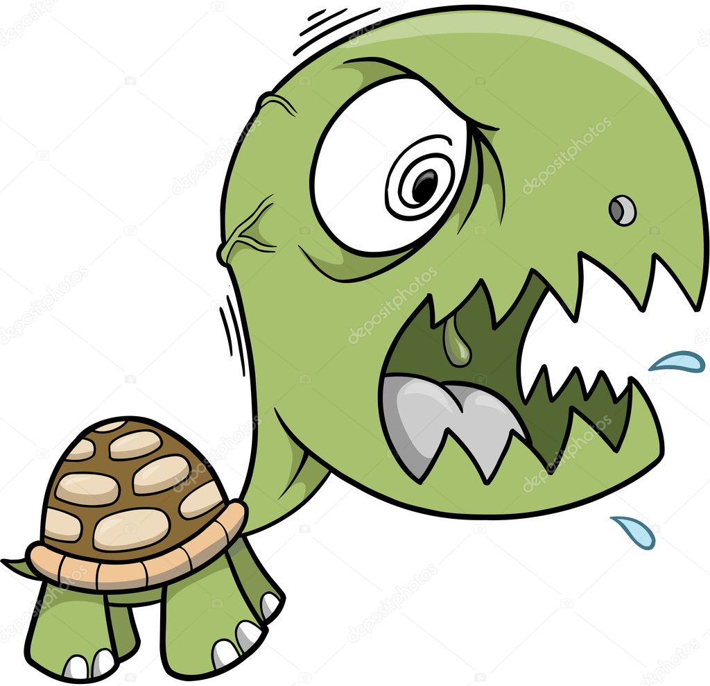 Crazy Insane Turtle Vector Illustration — Stock Vector © MisterElements ...
