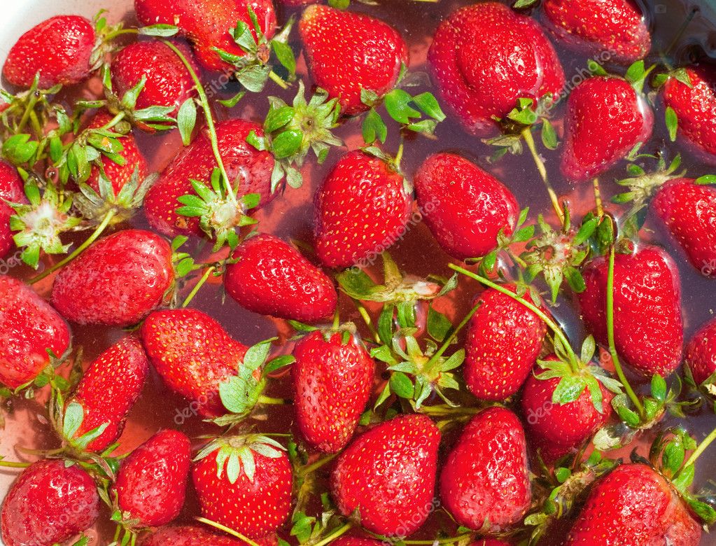 Many fresh organic red strawberries Stock Photo by ©dundanim 9664186