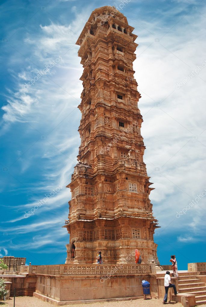 Fort Chittor in Chittorgarh, India. Rajasthan. Jaya Stambha — Stock ...