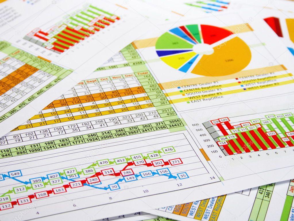 Report in Charts and Diagrams — Stock Photo © nataliia #9474101