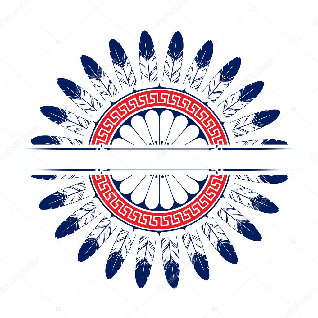 Feather round emblem background Stock Vector by ©e.kataev 9218601