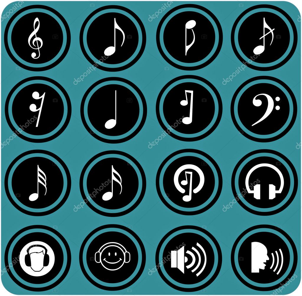 Various musical notes. simple music icons — Stock Photo © ewastudio ...