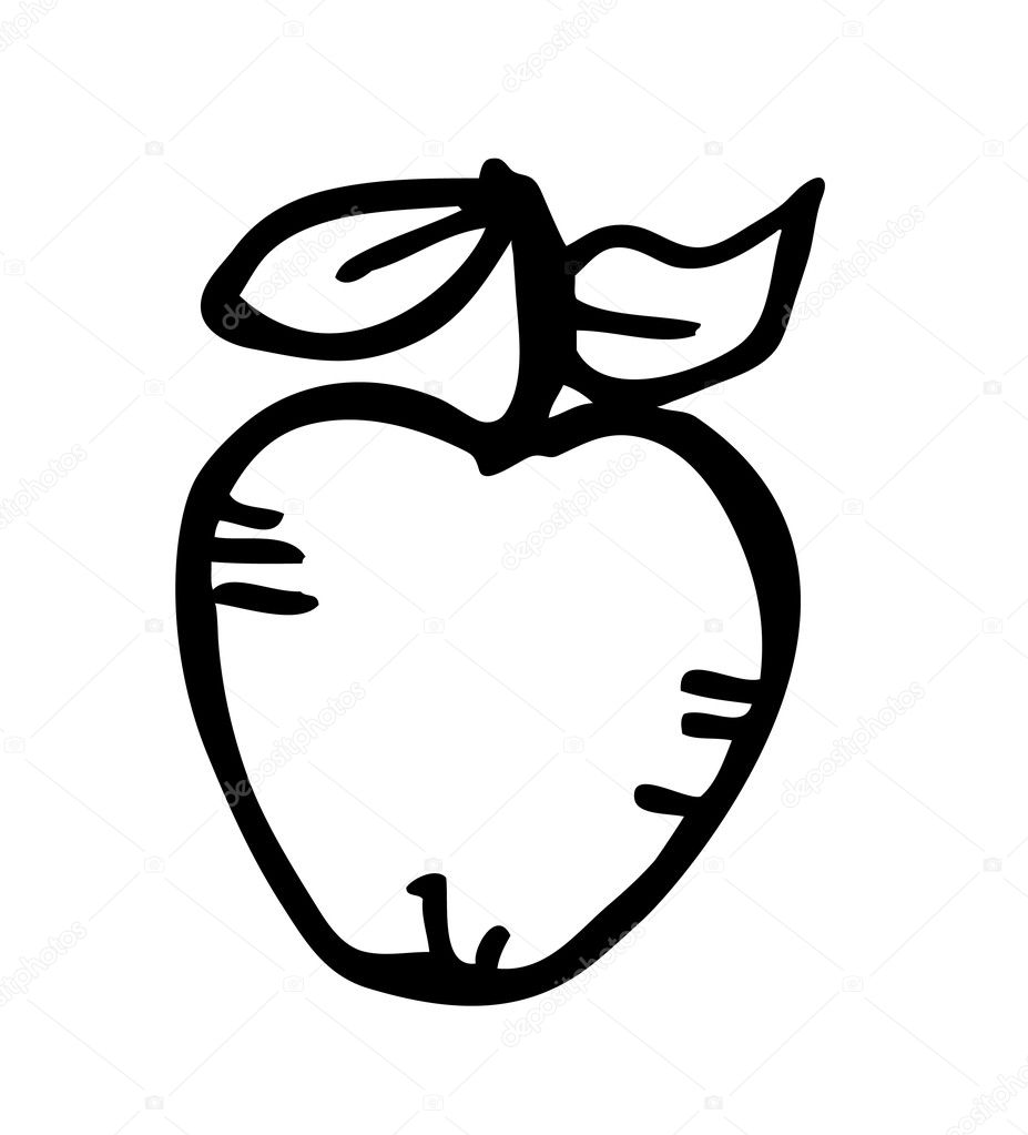 Apple doodle Stock Vector by ©mhatzapa 9560076