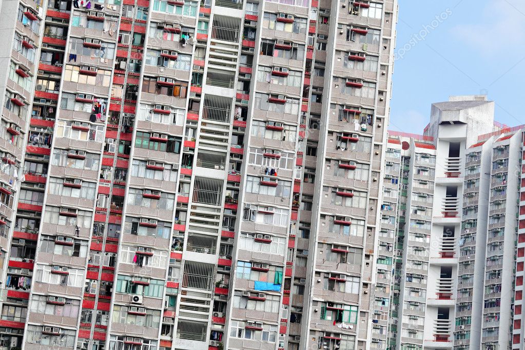 Crowded apartment block Stock Photo by ©leungchopan 8473385
